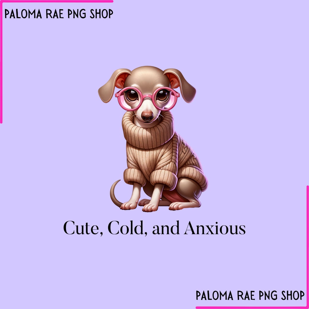 Cute and Anxious Png, Italian Greyhound Png - Etsy