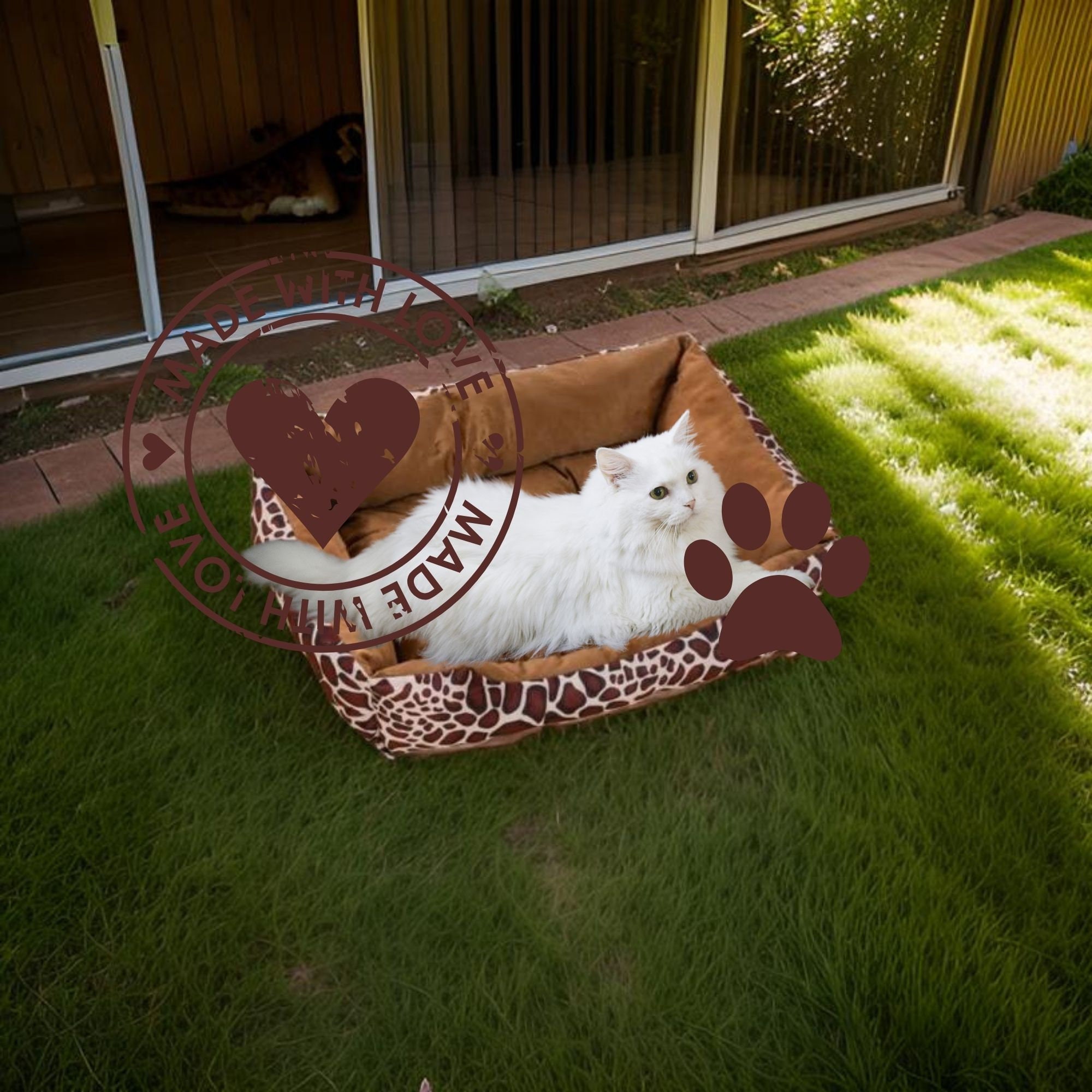 Soft Sofa Style Square Pet Bed Warm Comfy Sleeping Nest for Cats & Dogs ...