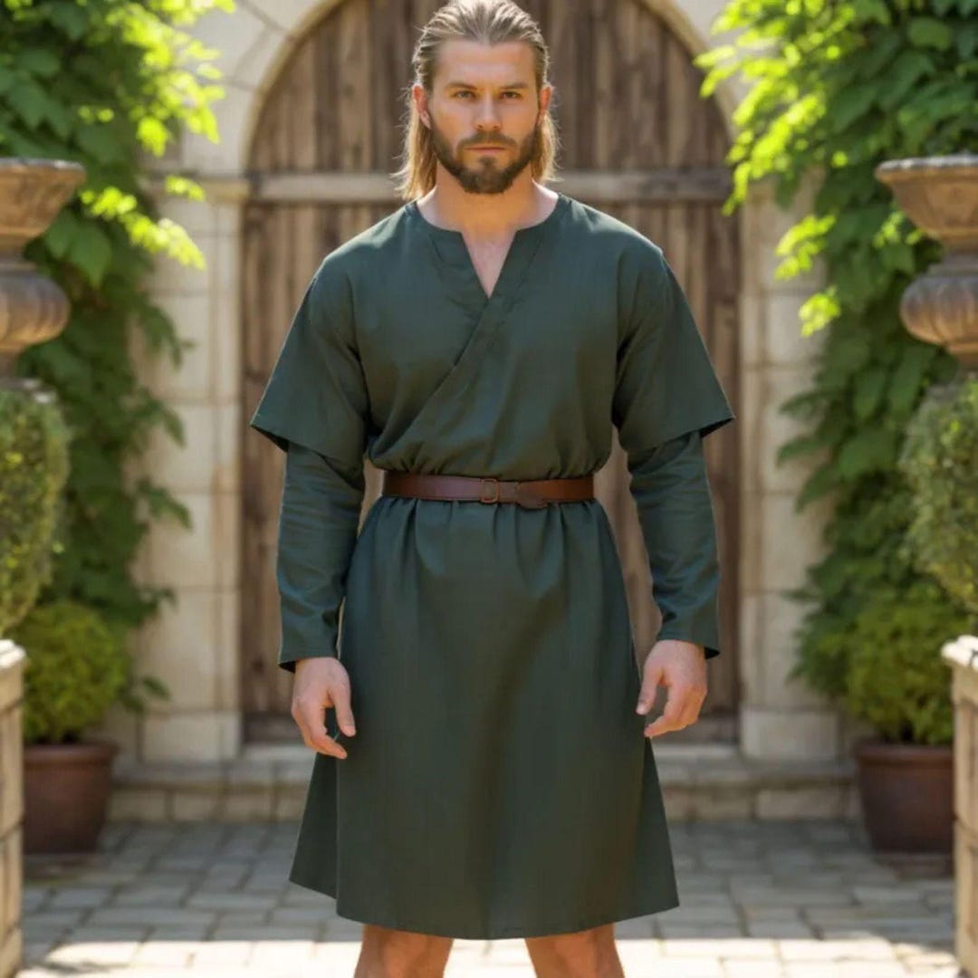 Vintage Warrior Short-sleeves Tunic | Medieval Viking Pirate Tunic ...