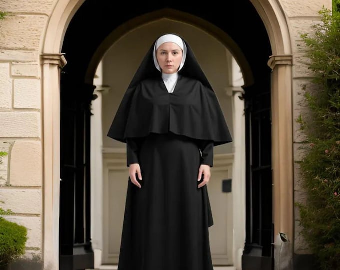 Traditional Cloak Costume | Gothic Horror Nun Attire | Religious Cloak ...