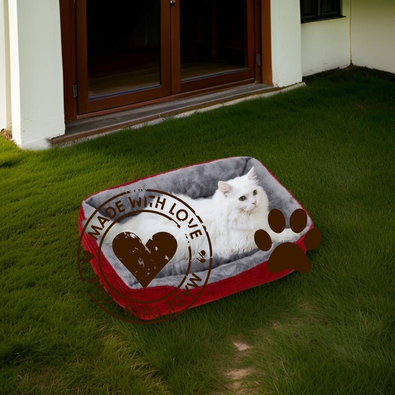 Soft Sofa Style Square Pet Bed Warm Comfy Sleeping Nest for Cats & Dogs ...
