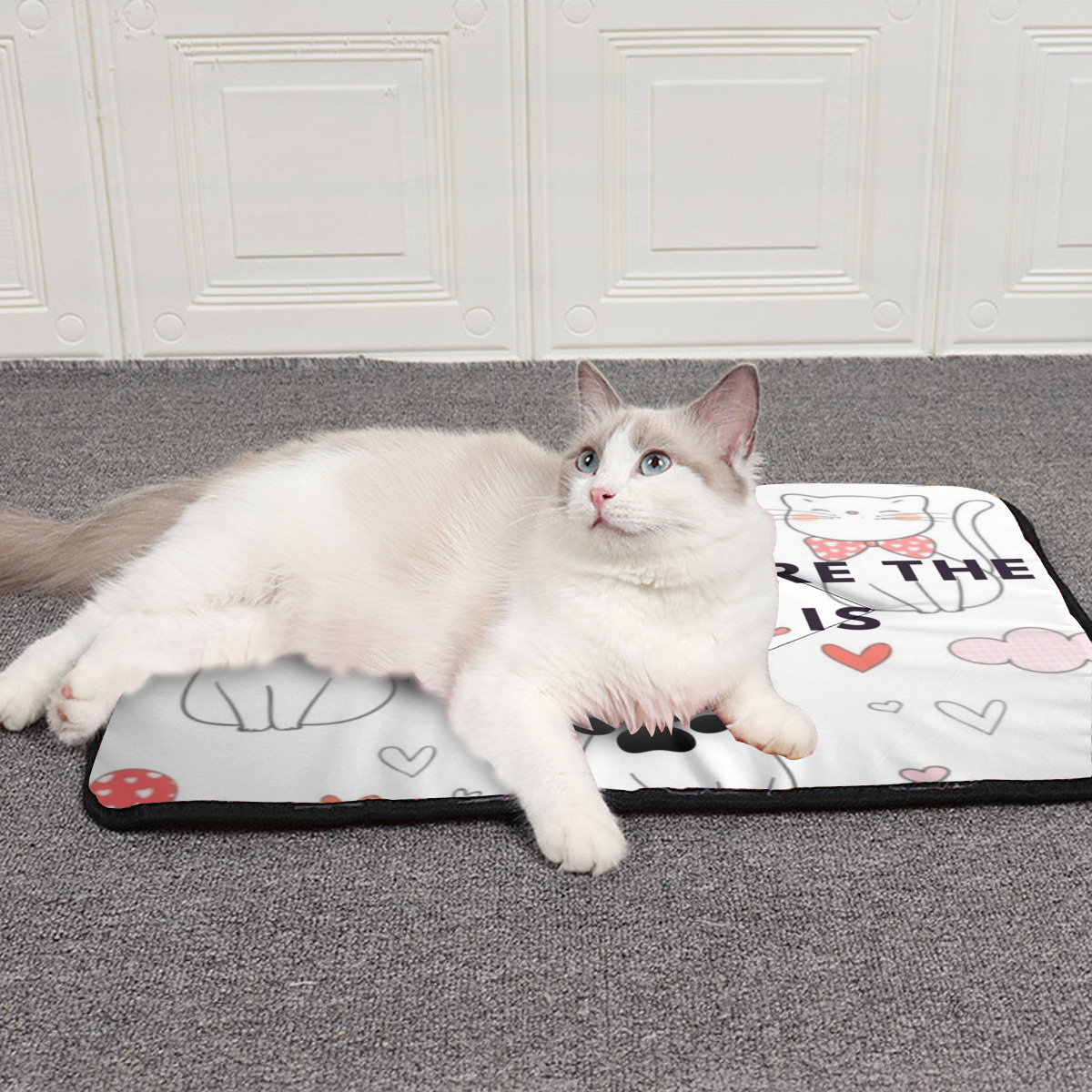 Furry Friends Meow Cat Pet Mat Unique Pet Accessories Cat Bed Gift for ...