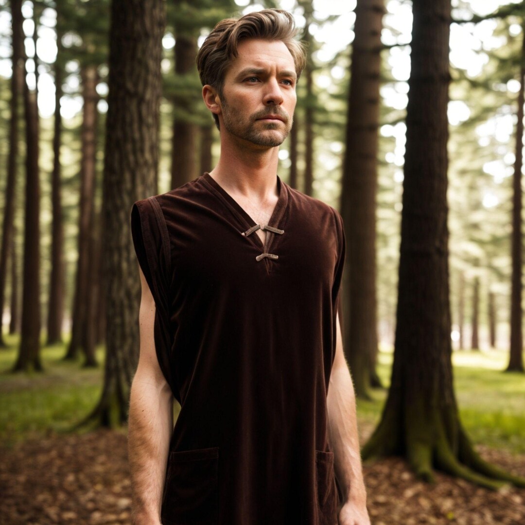 Gothic Men's Renaissance Knight Velvet Waistcoat Vintage Medieval ...