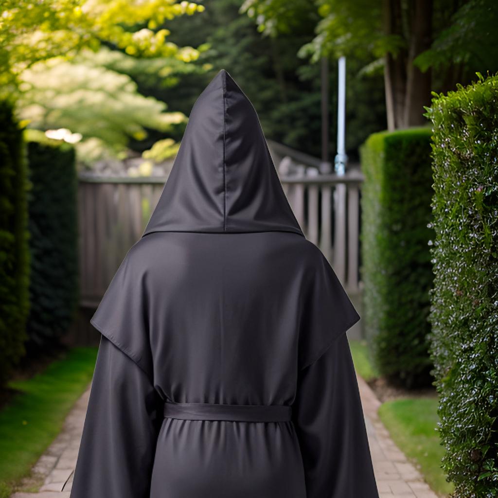 Medieval Monk Inspired Unisex Dress, Gothic Wizard Robe With Hood ...