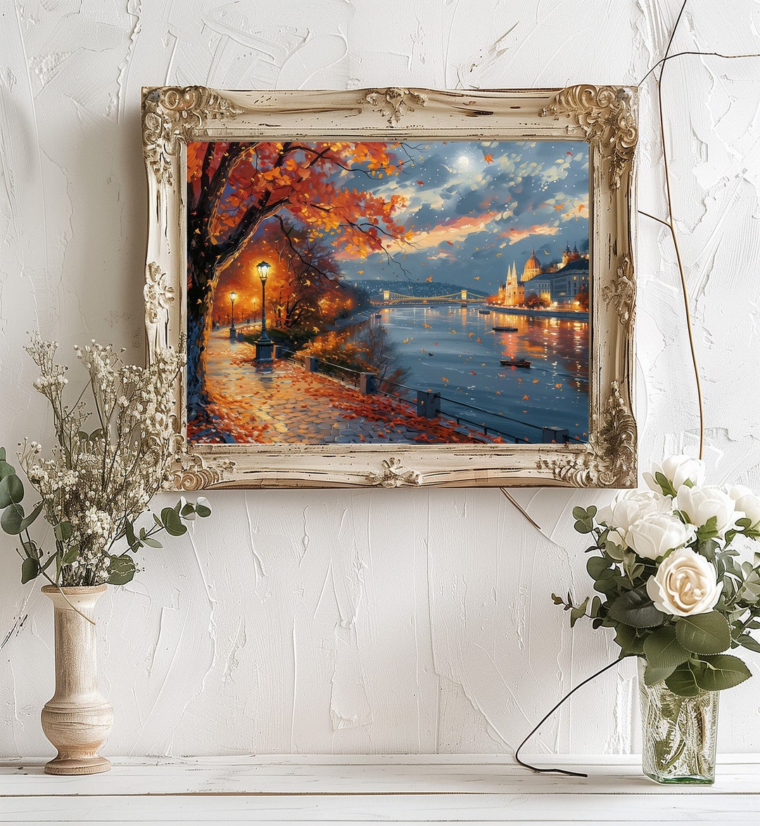 Vienna Hofburg Palace Oil Painting Print: European Cityscape (digital ...