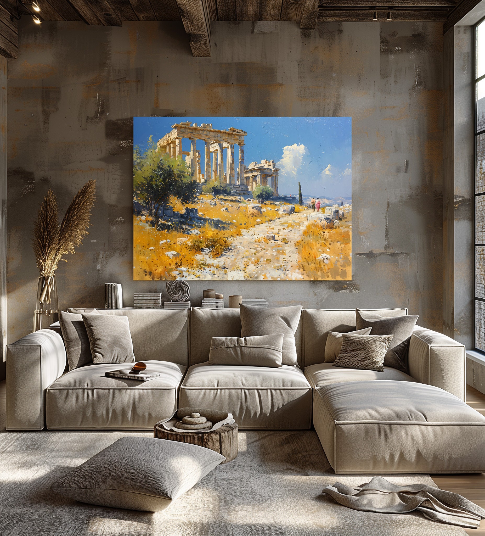 Parthenon Acropolis Athens Greece Landscape Impressionism Oil Painting ...