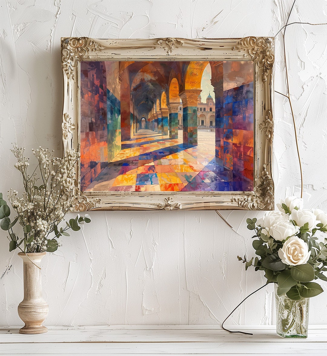 Barcelona Gothic Quarter Impressionism Oil Painting Wall Art European ...