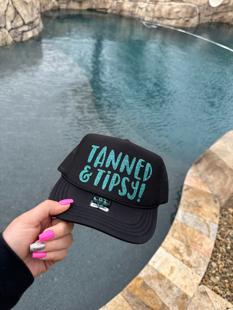 Tanned & Tipsy Trucker Hat - Etsy