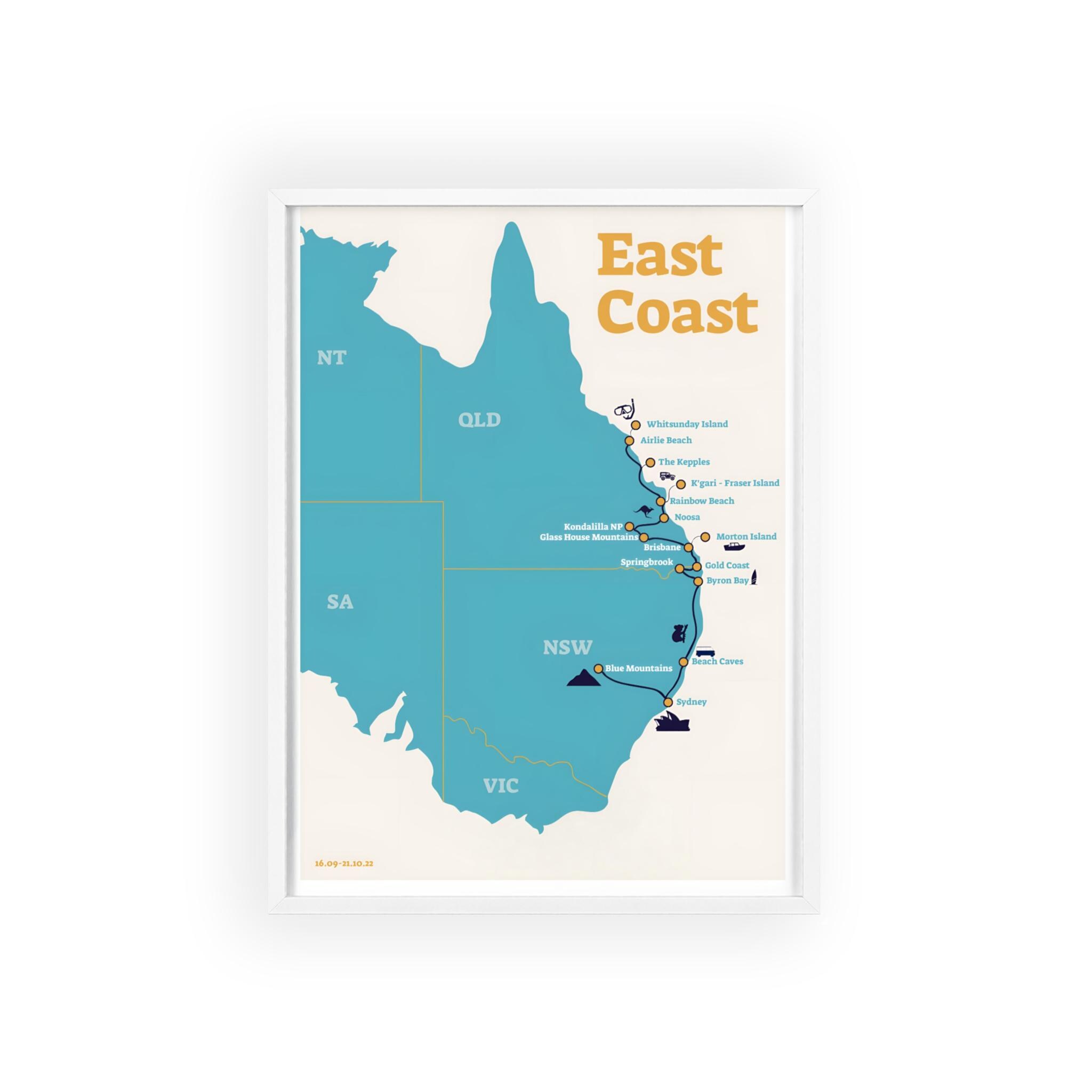 Custom Made Travel Infographic Poster, Custom Map Print Gift, Wall Art ...