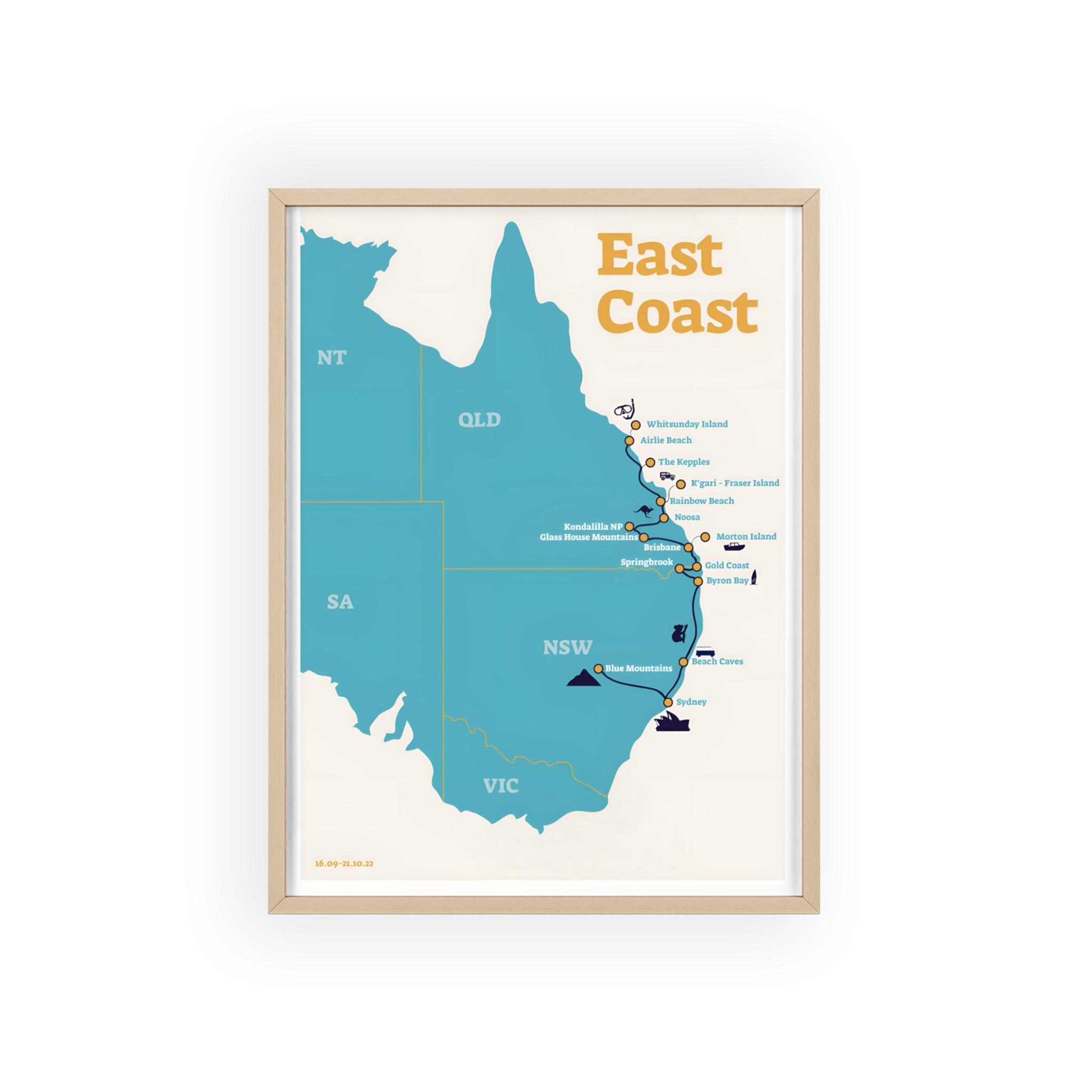Custom Made Travel Infographic Poster, Custom Map Print Gift, Wall Art ...
