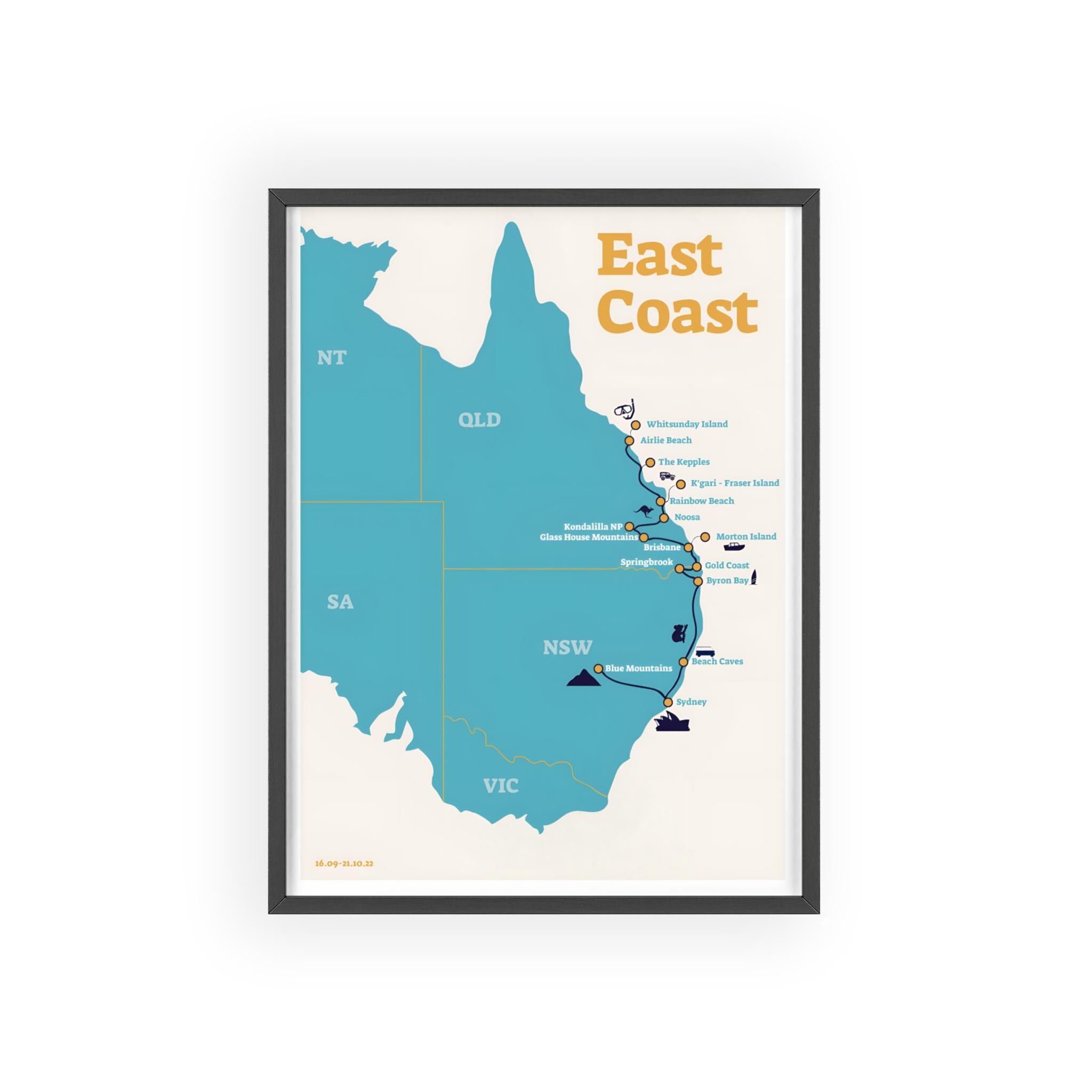 Custom Made Travel Infographic Poster, Custom Map Print Gift, Wall Art ...