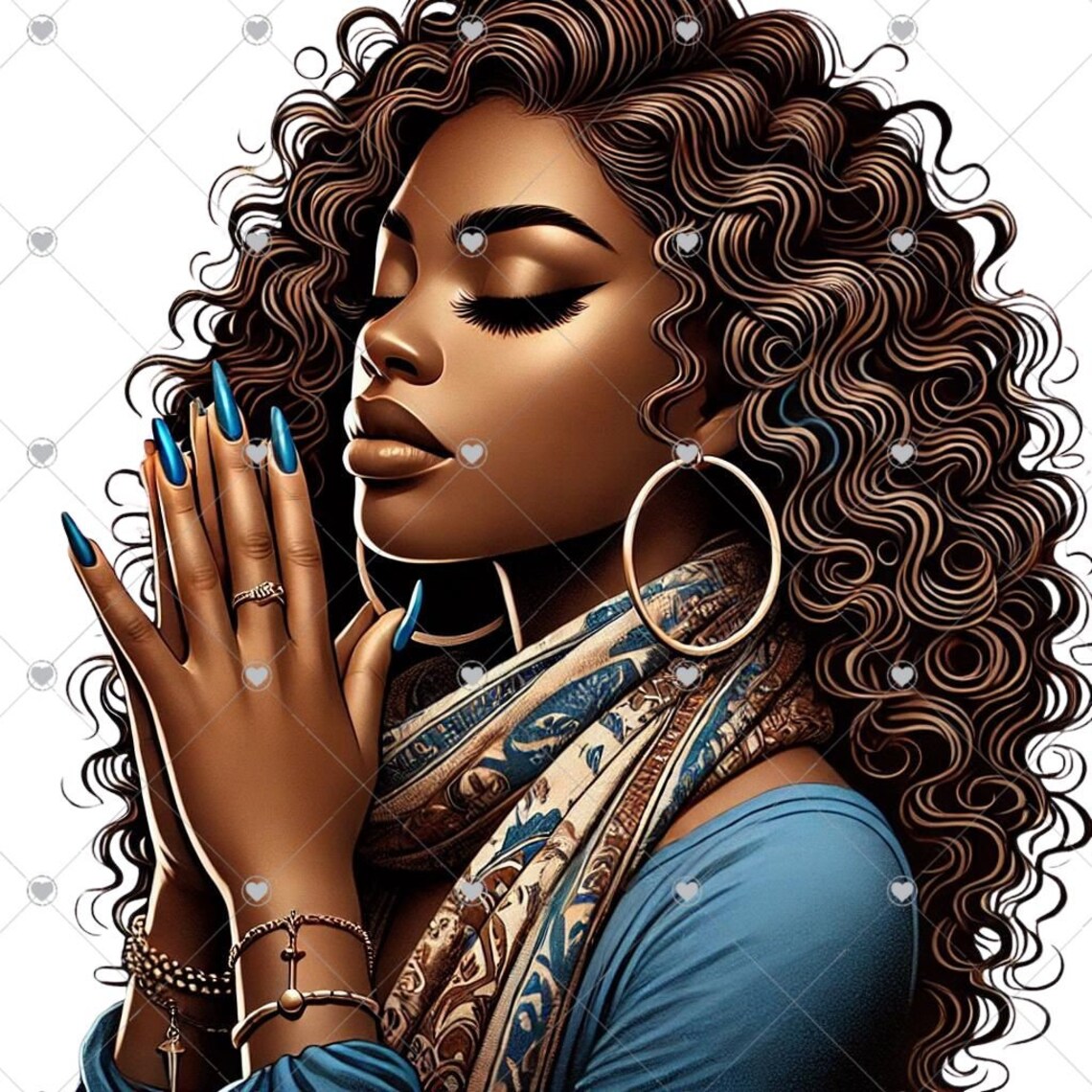 Church Ladies Clipart, Clipart Bundle, Digital Download, African American - Etsy