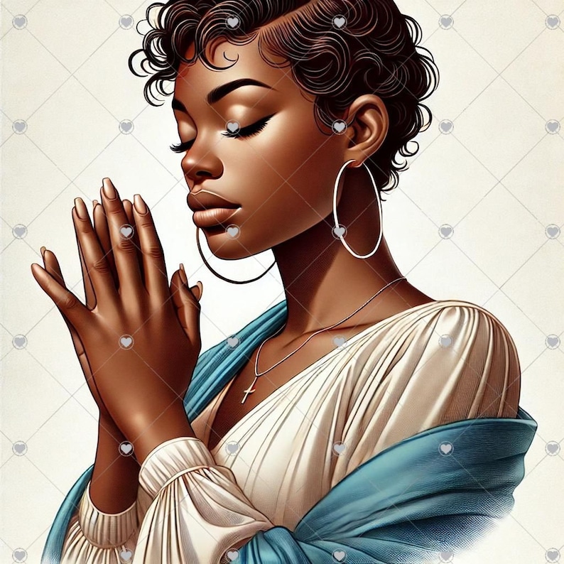 Church Ladies Clipart, Clipart Bundle, Digital Download, African American - Etsy