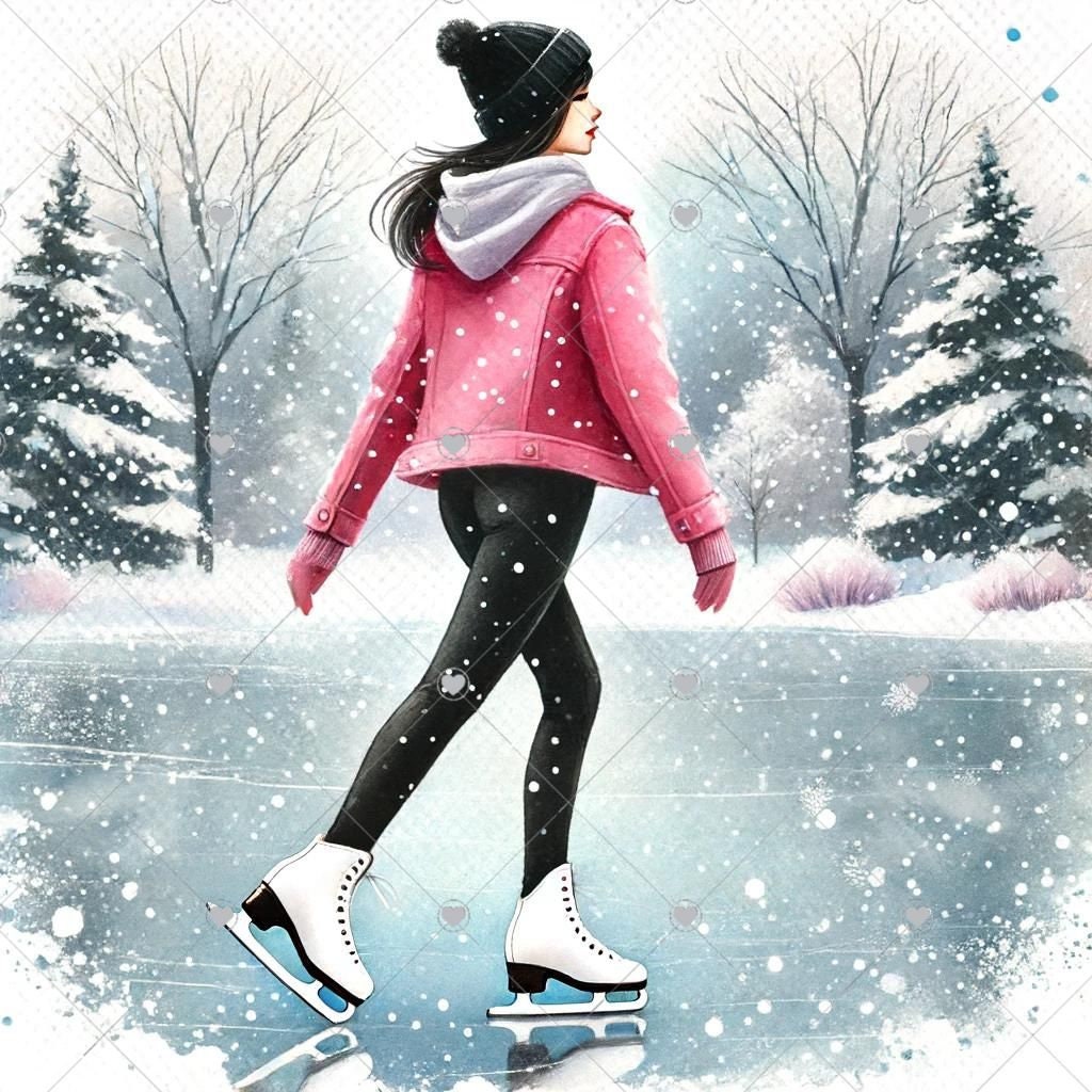 Figure Skating Clipart, Figure Skater, Graphics, Clipart Bundle ...