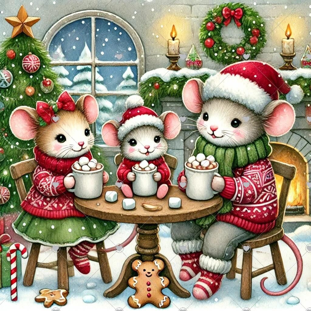 Christmas Clipart, Christmas Animal, Clipart Bundle, Digital Download ...