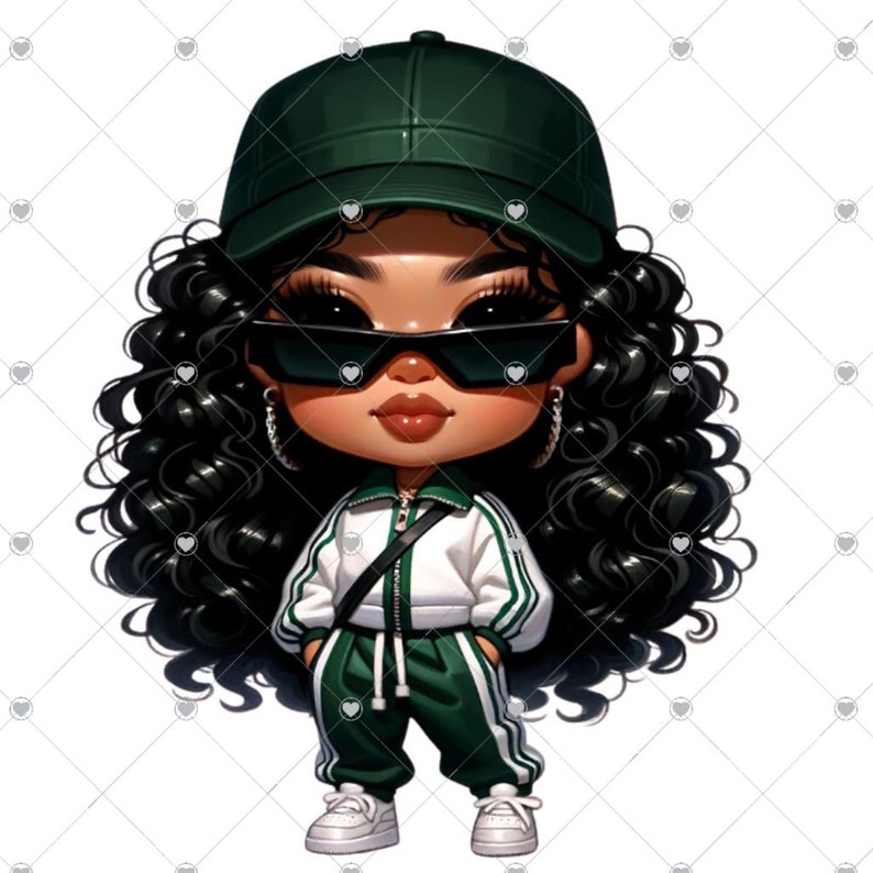 Hispanic Chibi Women Clipart, Clipart Bundle, Clip Art - Etsy