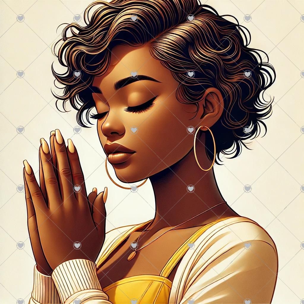 Church Ladies Clipart, Clipart Bundle, Digital Download, African American - Etsy