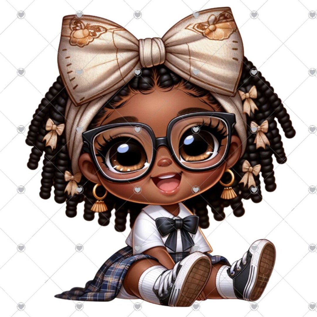 Chibi School Girls Clipart Bundle: Diverse Digital Art (digital ...