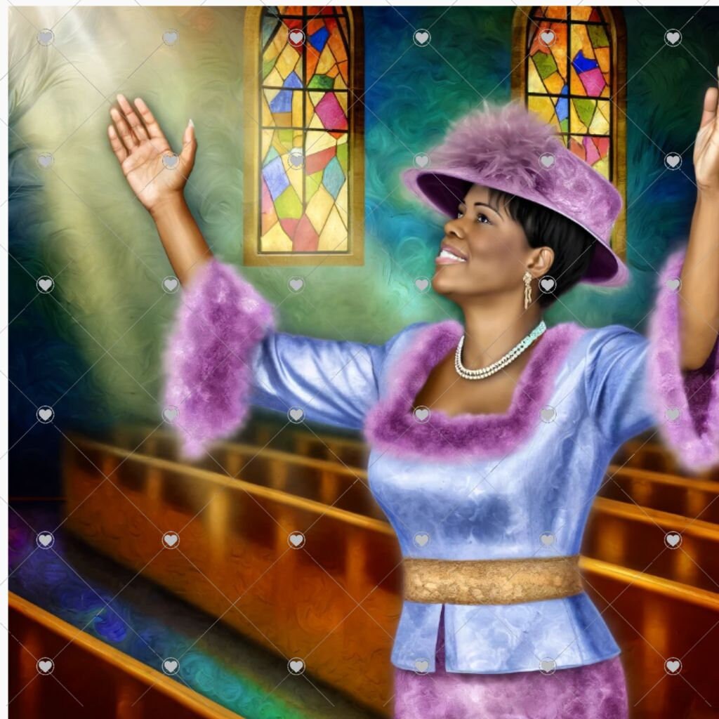 Church Ladies Clipart, Clipart Bundle, Digital Download, African American - Etsy Canada