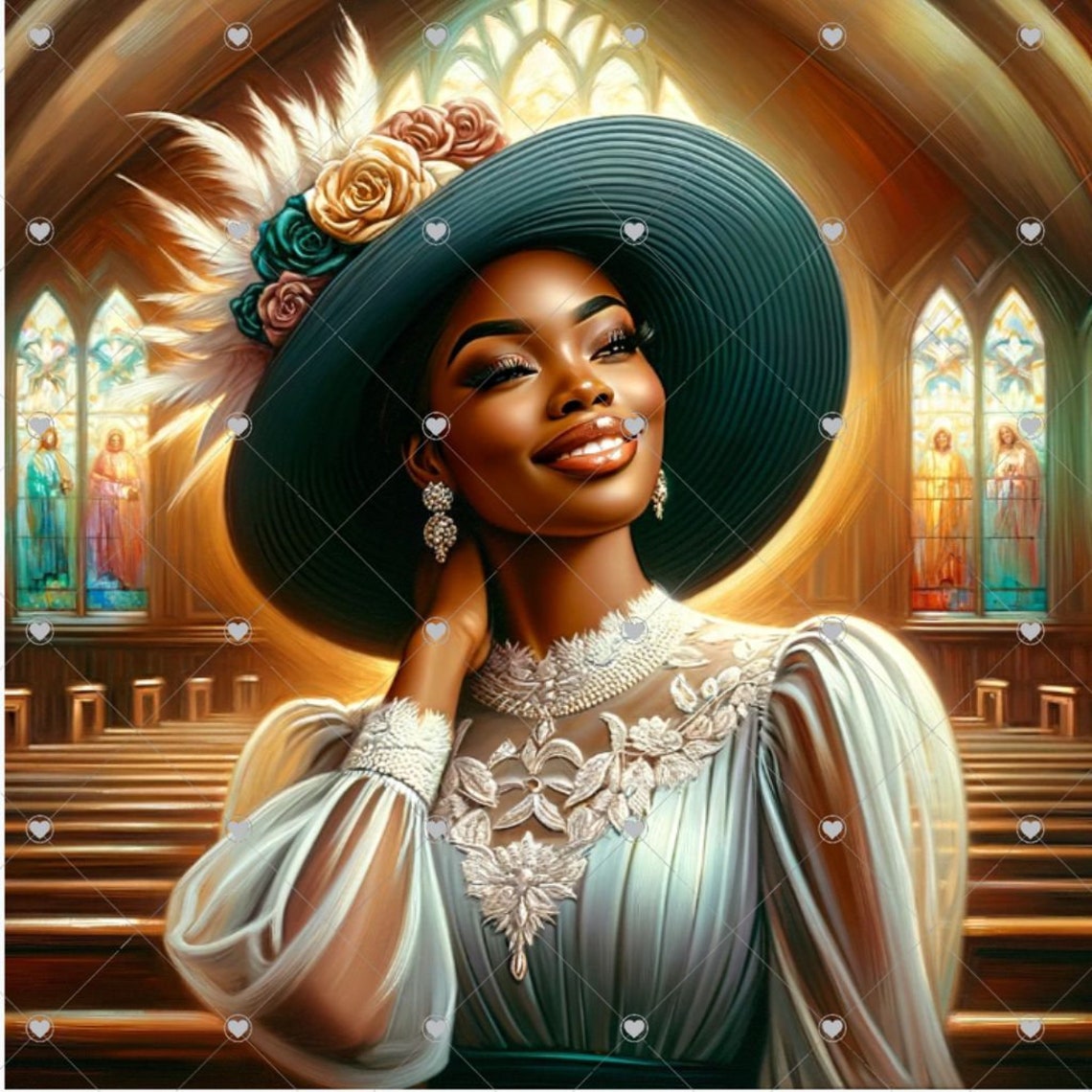 Church Ladies Clipart, Clipart Bundle, Digital Download, African American - Etsy