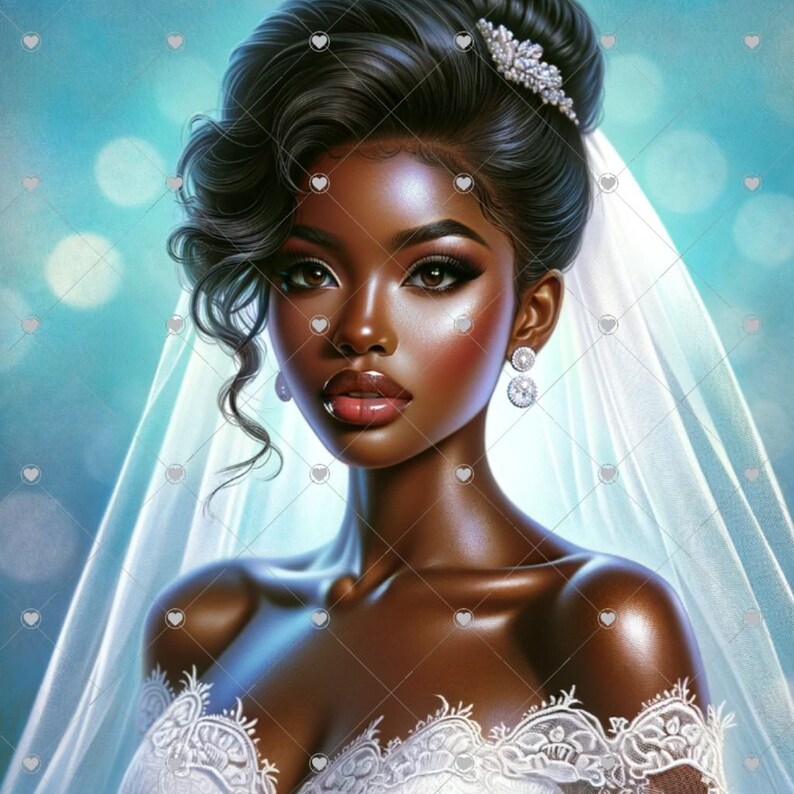 Bride Clipart, Wedding Clipart, African American, Black Girl Magic ...