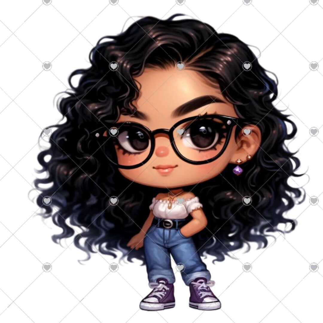 Hispanic Chibi Women Clipart, Clipart Bundle, Clip Art - Etsy