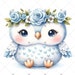 Cute Owl Clipart, Baby Owl Clipart, Owl Clipart, Baby Shower, Clipart ...