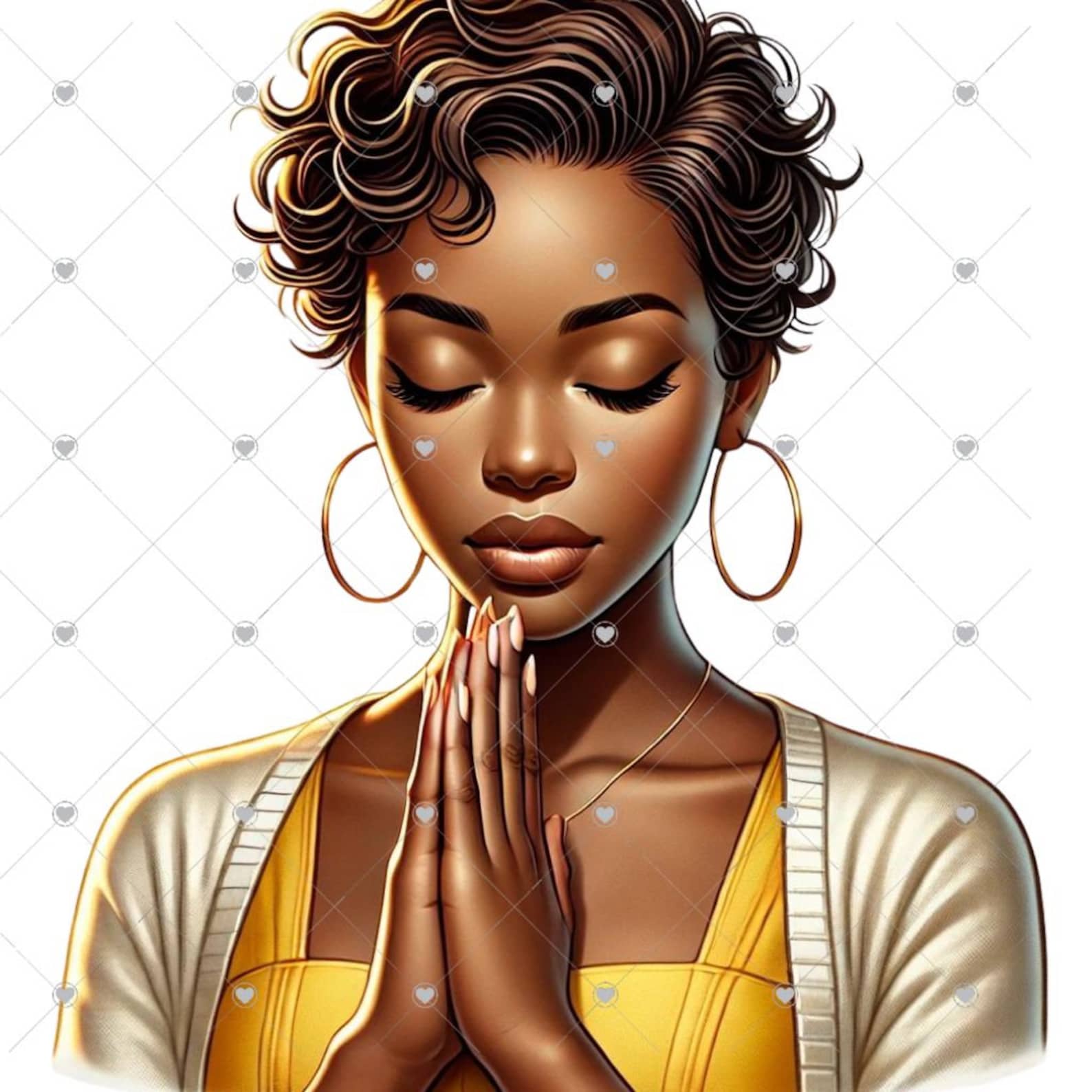 Church Ladies Clipart, Clipart Bundle, Digital Download, African American - Etsy