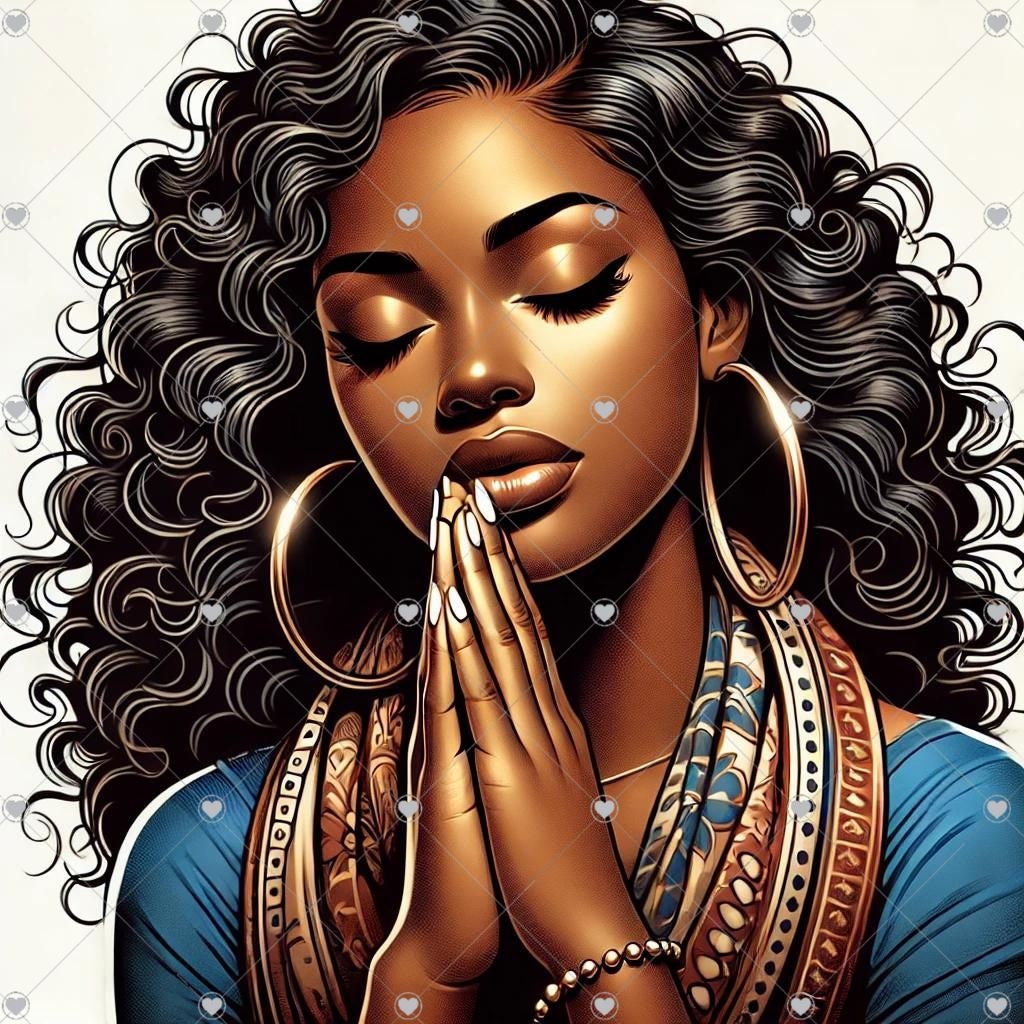 Church Ladies Clipart, Clipart Bundle, Digital Download, African American - Etsy