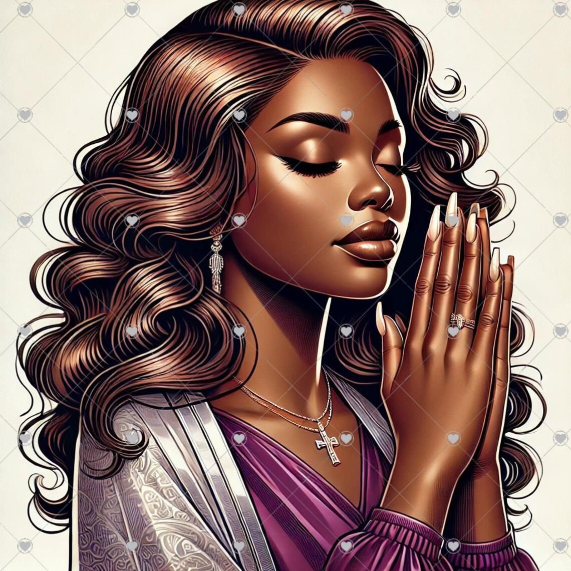 Church Ladies Clipart, Clipart Bundle, Digital Download, African American - Etsy