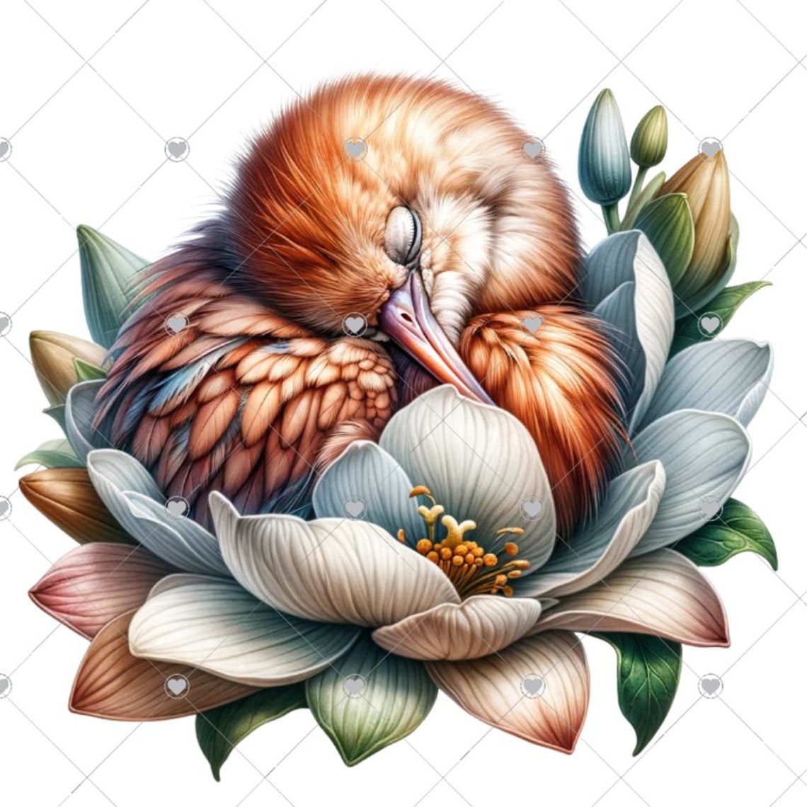 Sleeping Birds, Clipart Bundle, Birds Clipart, Digital Download - Etsy