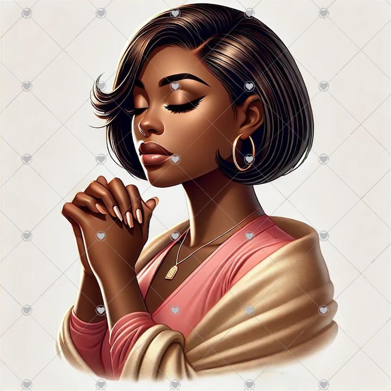 Church Ladies Clipart, Clipart Bundle, Digital Download, African ...