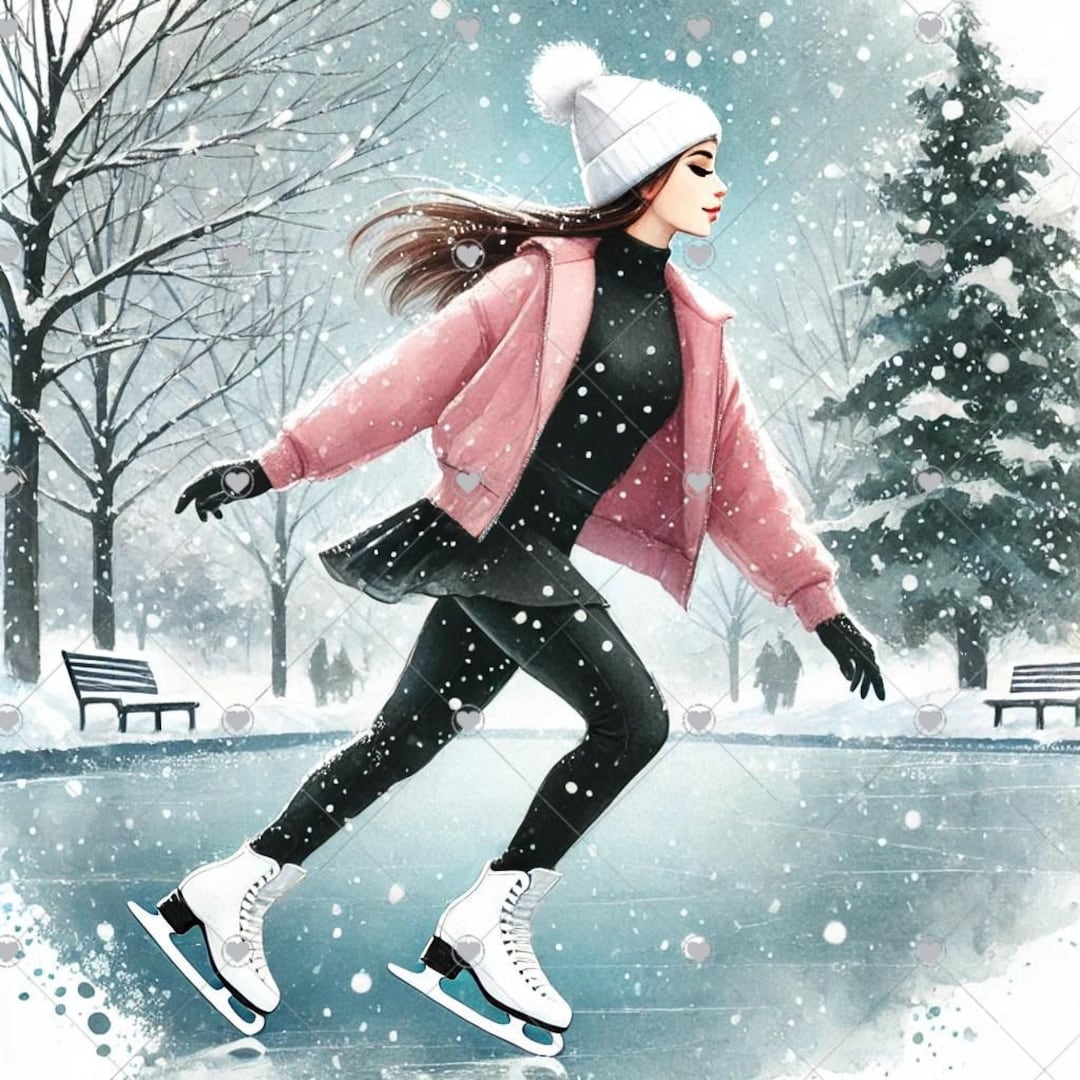 Figure Skating Clipart, Figure Skater, Graphics, Clipart Bundle, Commercial Use - Etsy