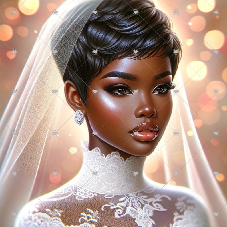 Bride Clipart, Wedding Clipart, African American, Black Girl Magic ...