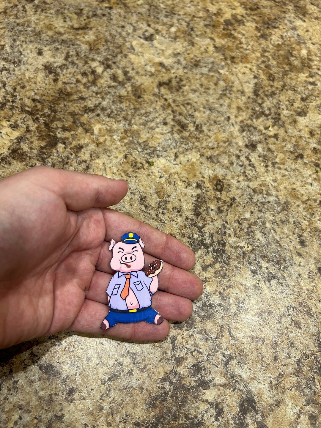 Pig Eating a Donut Sticker, Cop Sticker, Funny Cop, Funny Police ...