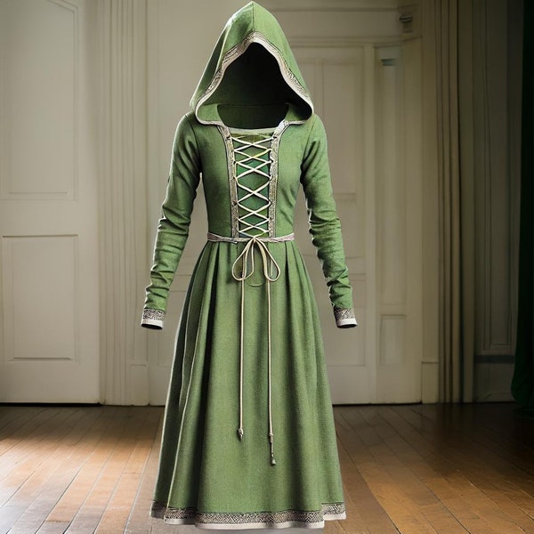 Medieval Hooded Dress - Etsy