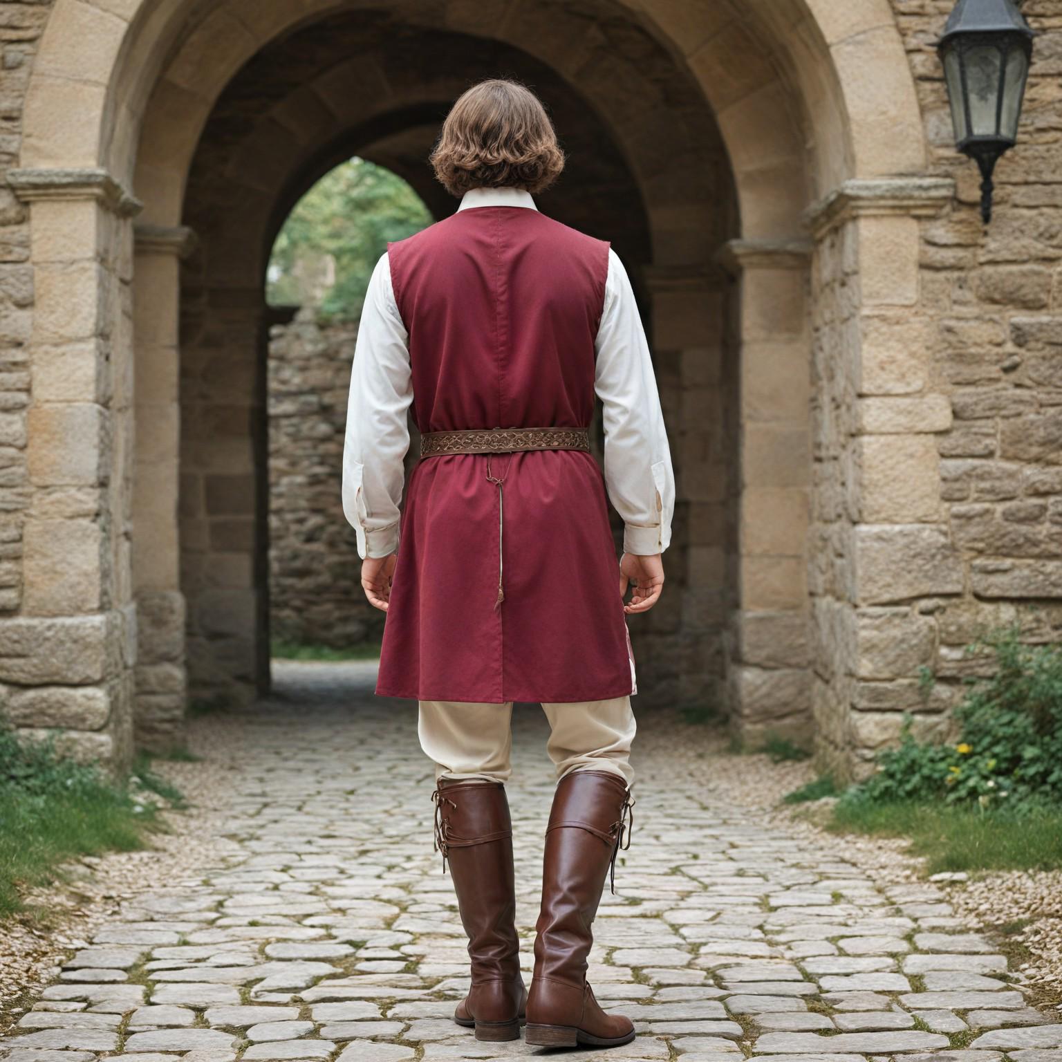 Medieval Unisex Tunic Top Renaissance Dress With White Undershirt ...