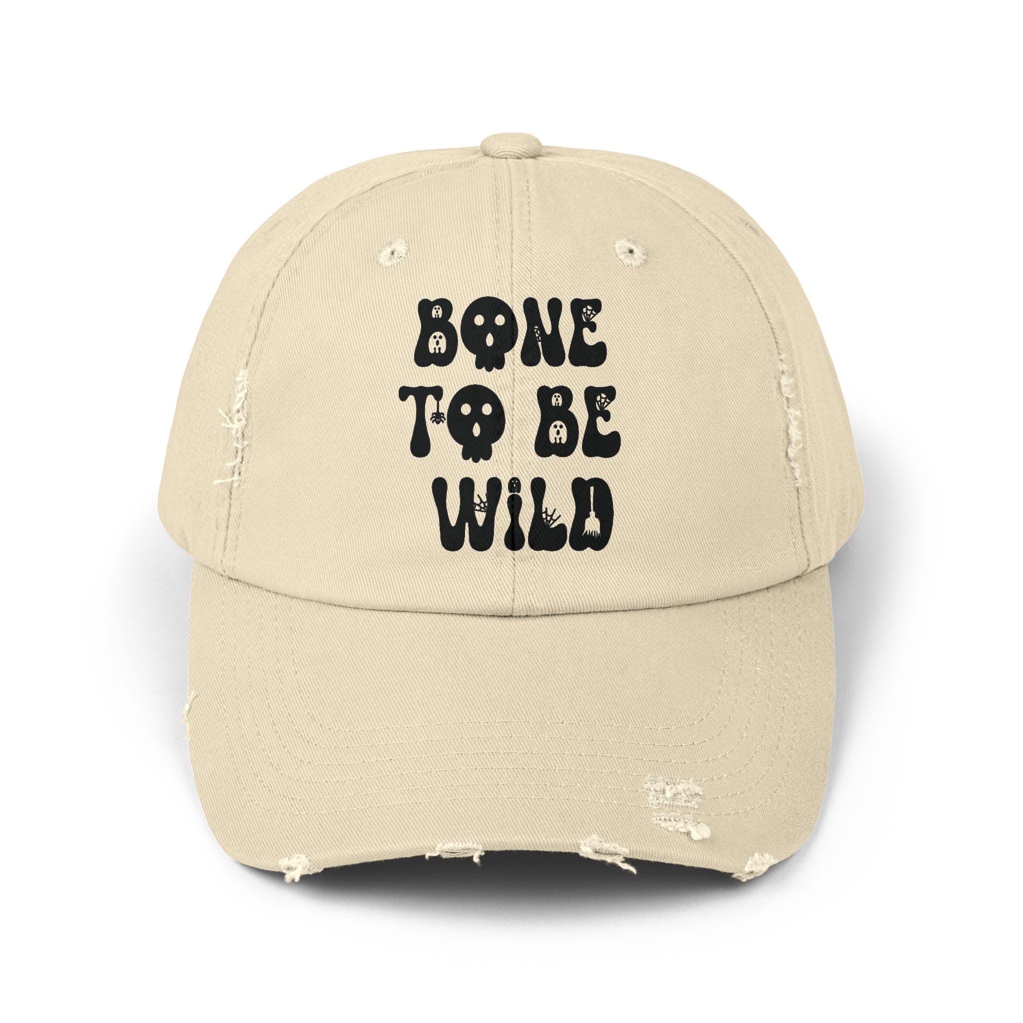 Vintage Halloween Bone Distressed Hat Spooky Season Hat Millennial ...