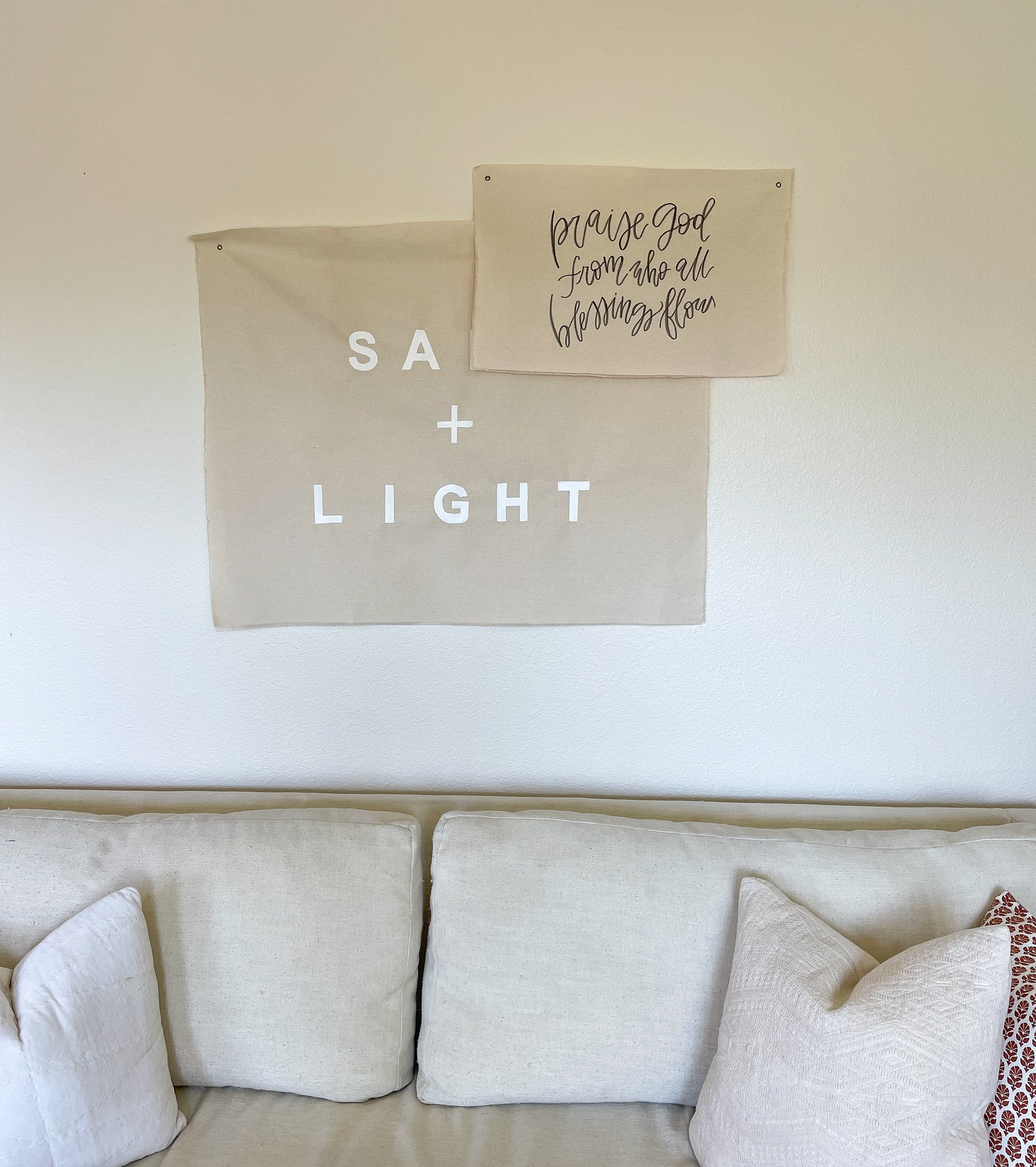 Praise God... Canvas as Banner | Mini Banner | Canvas Sign for Home ...