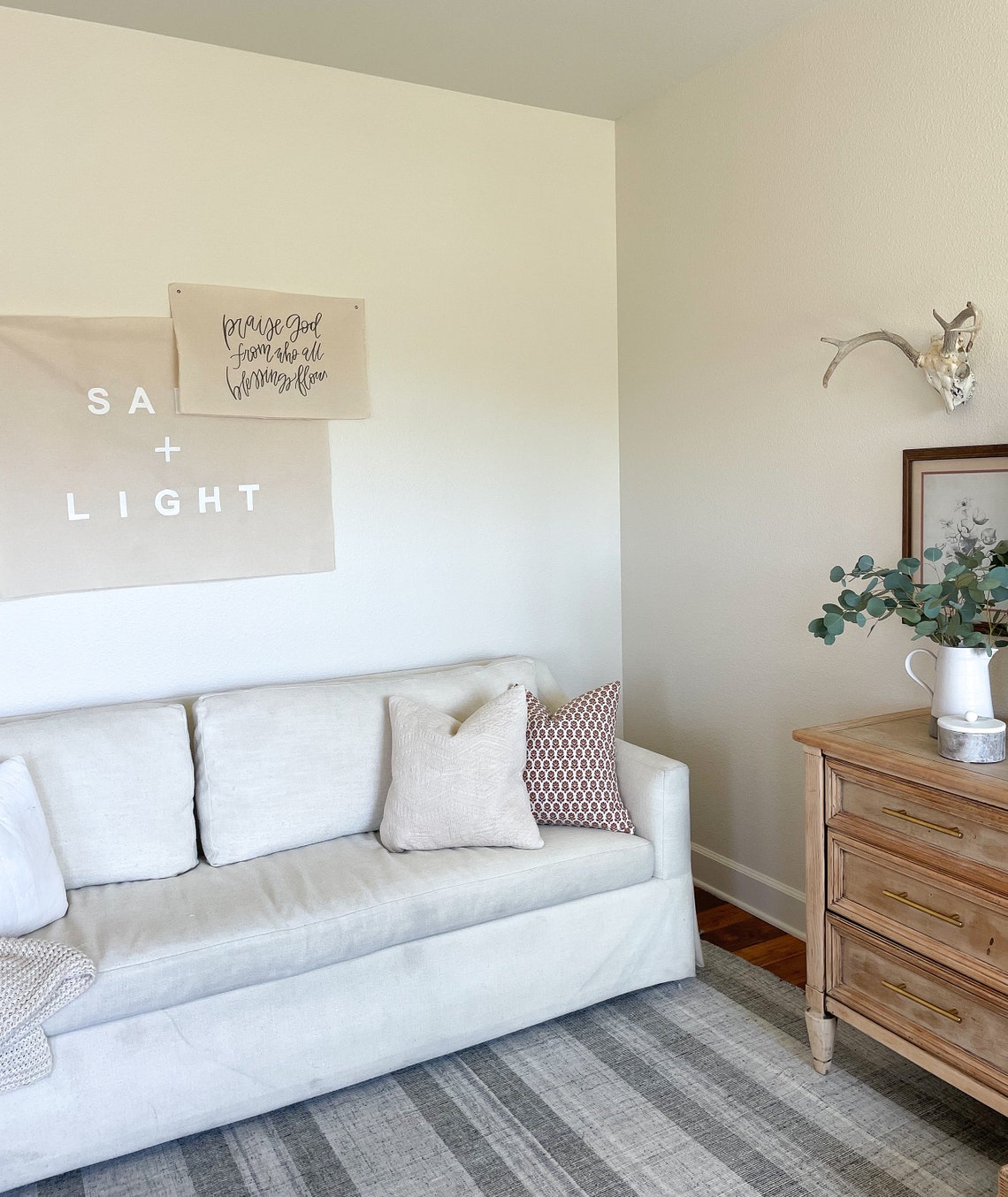 Praise God... Canvas as Banner | Mini Banner | Canvas Sign for Home ...