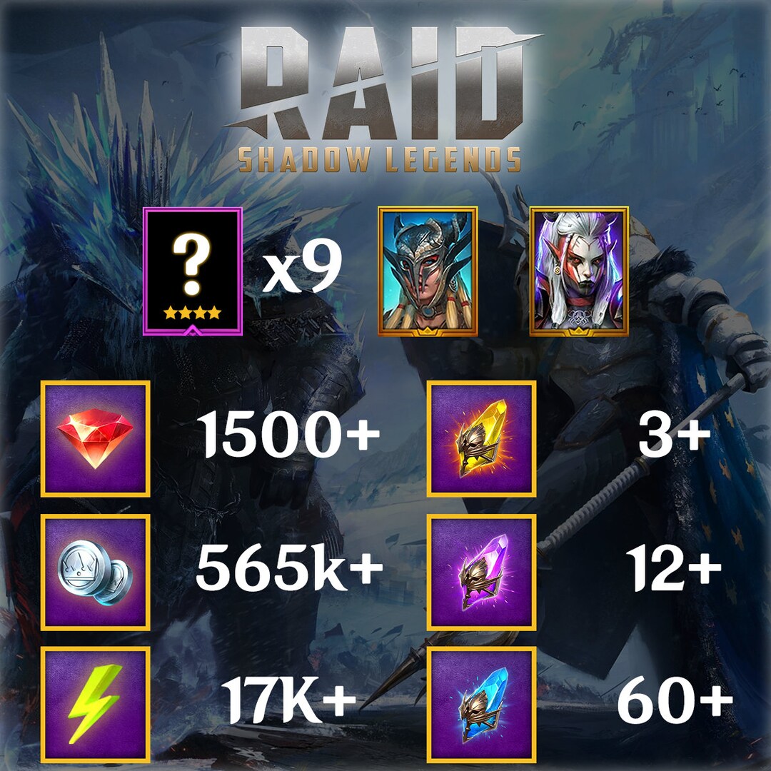 QUICK DELIVERIES Raid Shadow Legends Starter Account scyl, Visix - Etsy