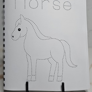Custom Name Kids Animal Tracing Book - Etsy