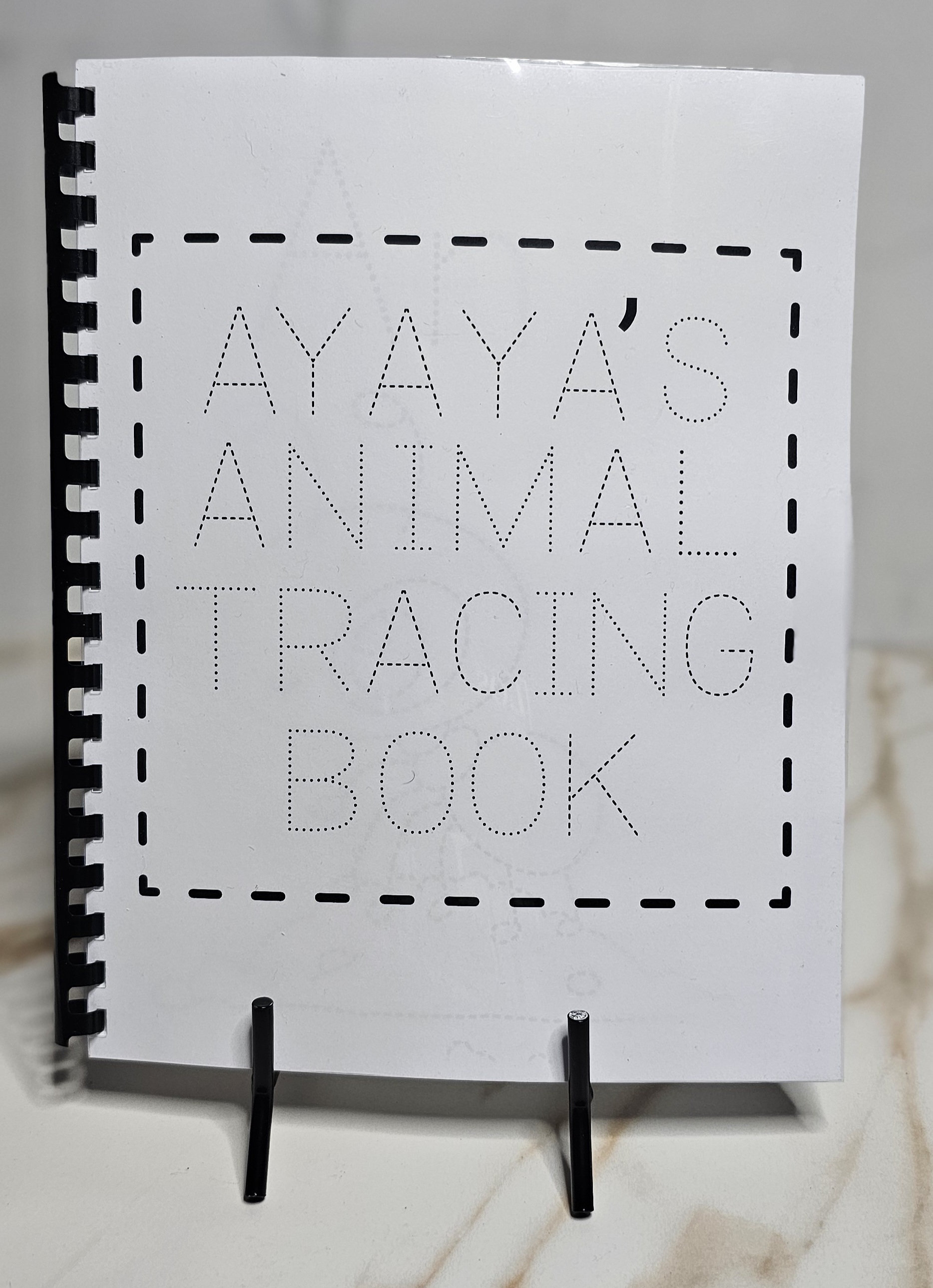 Custom Name Kids Animal Tracing Book - Etsy