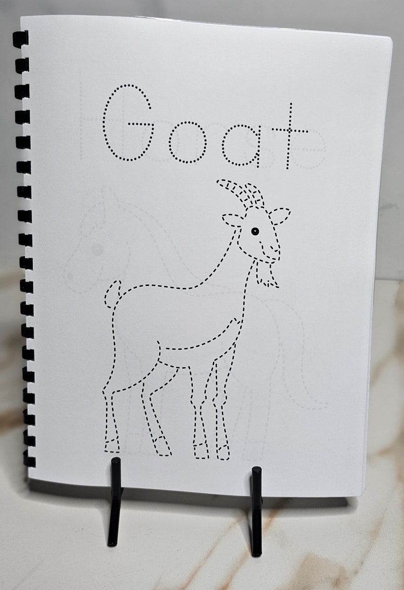 Custom Name Kids Animal Tracing Book - Etsy