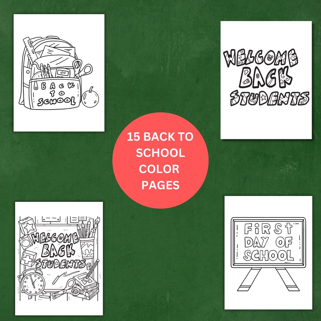 Back to School Coloring Pages, Back to School Activity, Kids Coloring ...