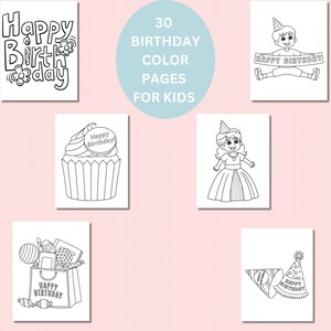 Happy Birthday Coloring Pages, Happy Birthday Printables, Happy ...