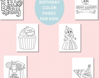 Happy Birthday Coloring Pages, Happy Birthday Printables, Happy ...