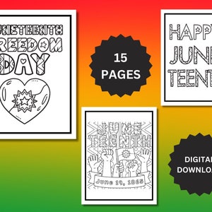 Celebrate Juneteenth Coloring Book for Kids, Juneteenth Activity, Black ...