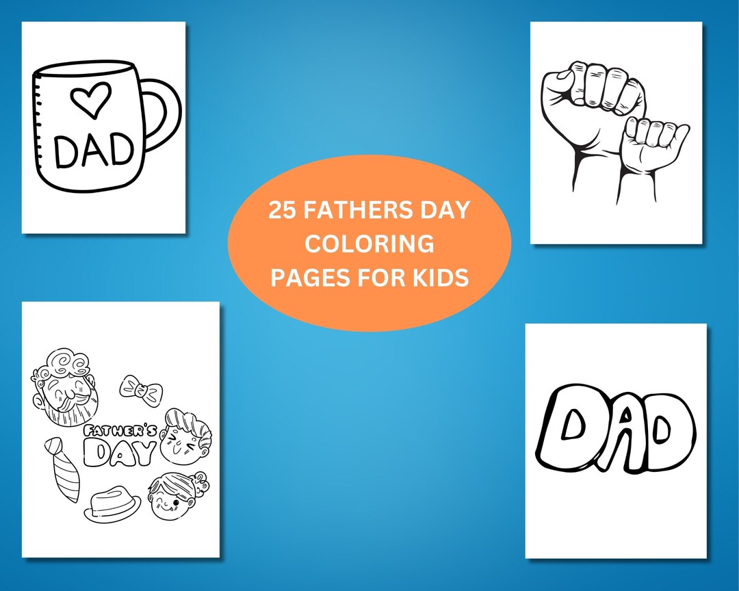 Fathers Day Coloring Pages - Fathers Day Coloring Book - Fathers Day ...