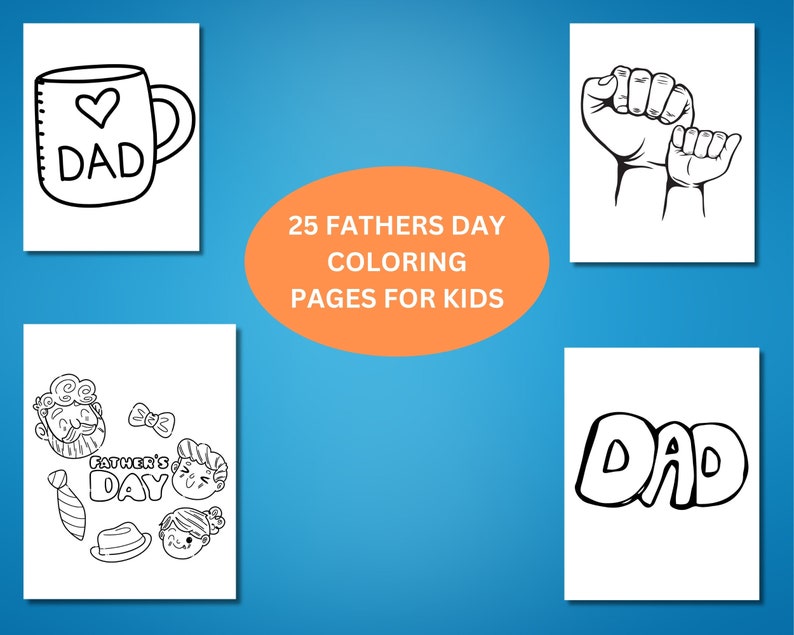 Fathers Day Coloring Pages - Fathers Day Coloring Book - Fathers Day ...